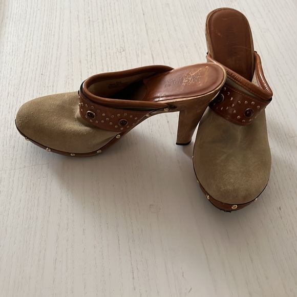 MICHAEL Michael Kors | Shoes | Michael Kors Light Tan Clog Heels With ...